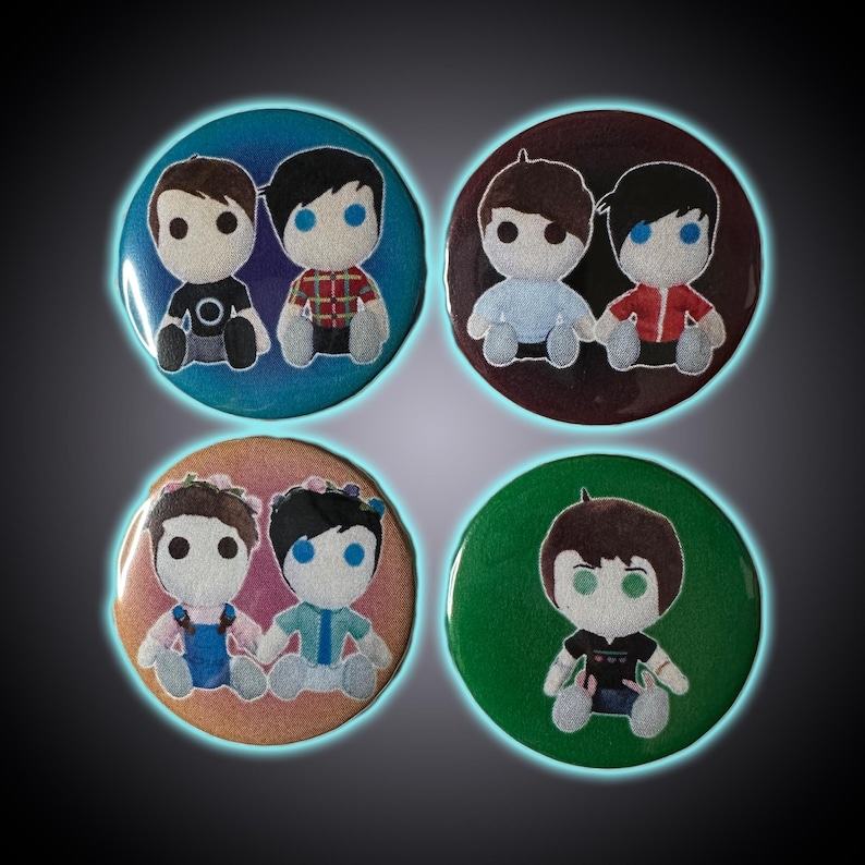Dan and Phil Inspired Pins - SETS OF 4 - Etsy