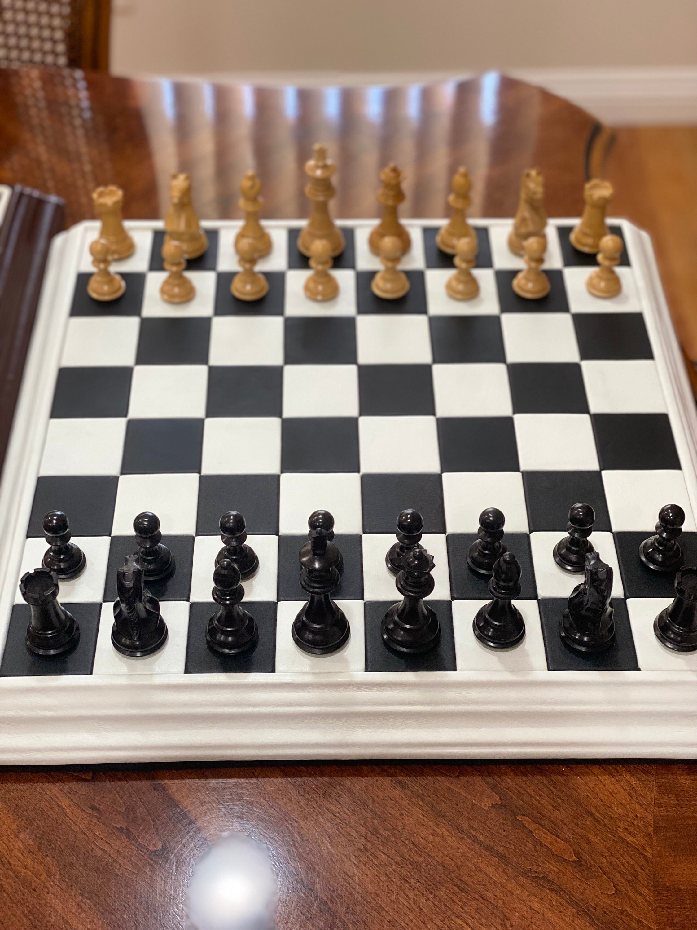 Custom Built Chess Boards (wood + Leather) - Etsy