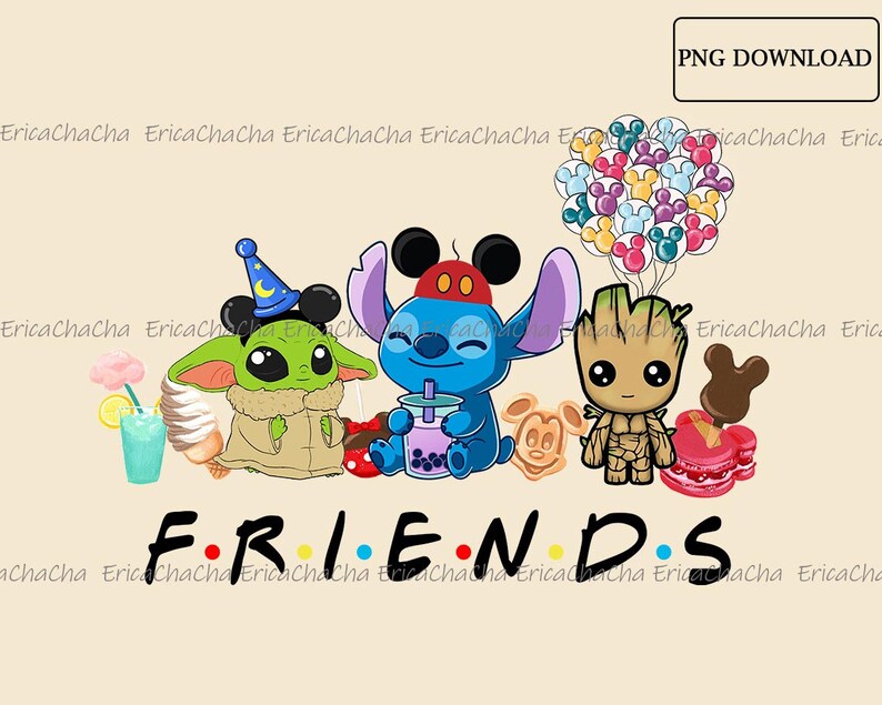 Stitch Baby Yoda Baby Groot Friend PNG Star Wars Snack Women - Etsy