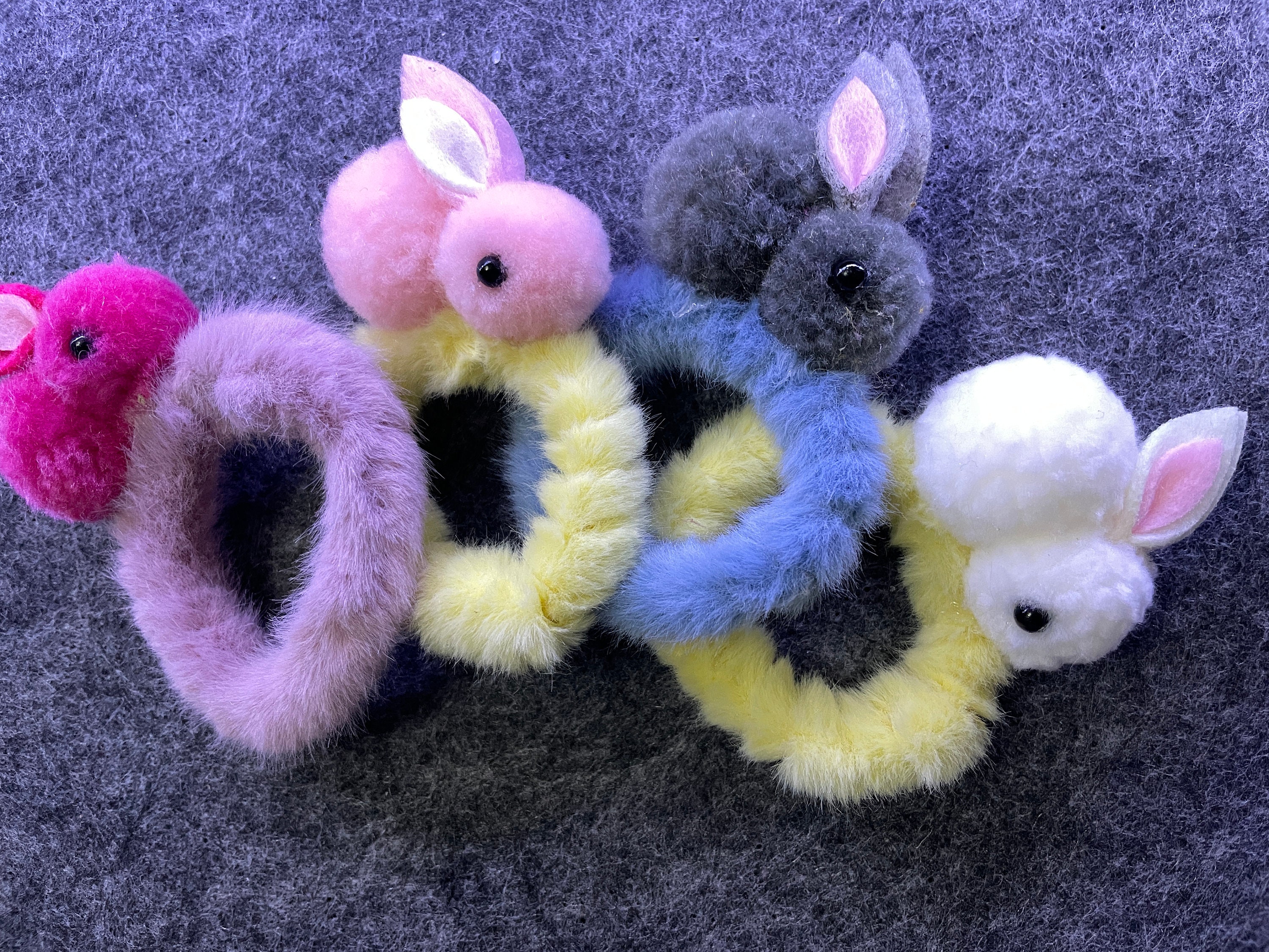 Plush Handmade Rabbit Hair Clip, Rabbit Hair Accessories, Rabbit Hair ...