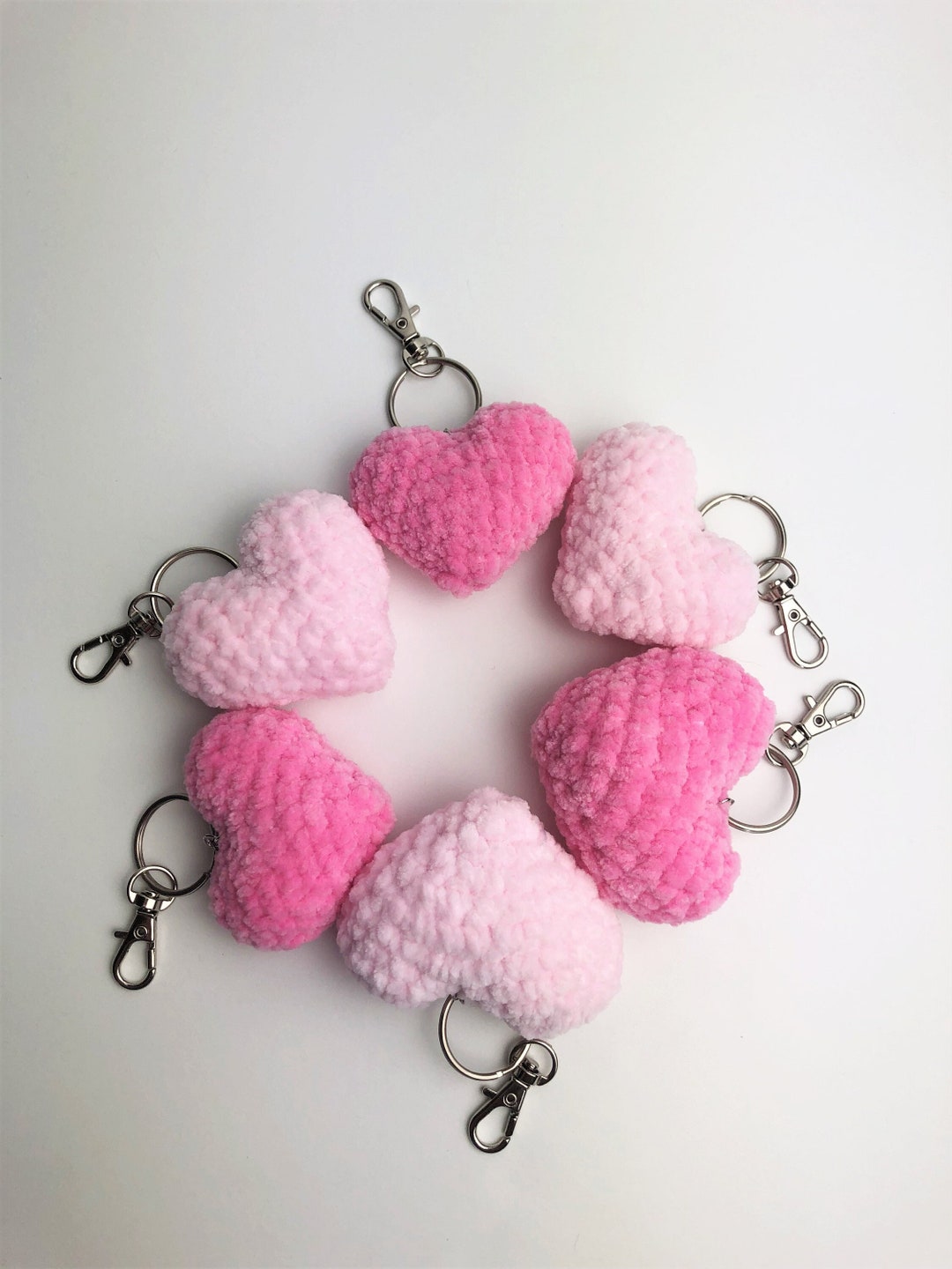 Heart Keychain | Crochet Heart | Super Soft - Etsy
