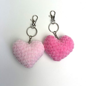 Heart Keychain | Crochet Heart | Super Soft - Etsy