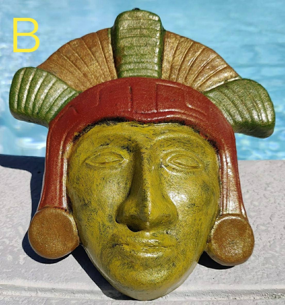 Aztec / Mayan Warrior Style Face Mask. Hand Ainted Indigenous | Etsy