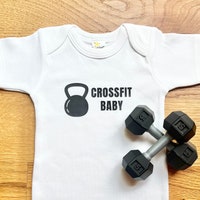 Set of "mommys Workout Buddy" Infant Bodysuit, Two Baby Rattle ...