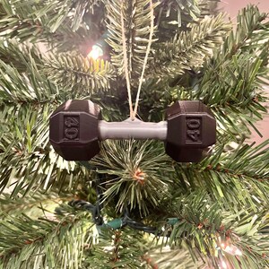 Dumbbell Ornament 3D Printed Perfect for Fitness Lovers - Etsy