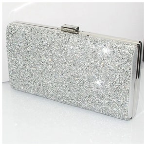 Elegant Silver Rhinestone Mini Bag,evening Bag Clutch,chain Shoulder ...