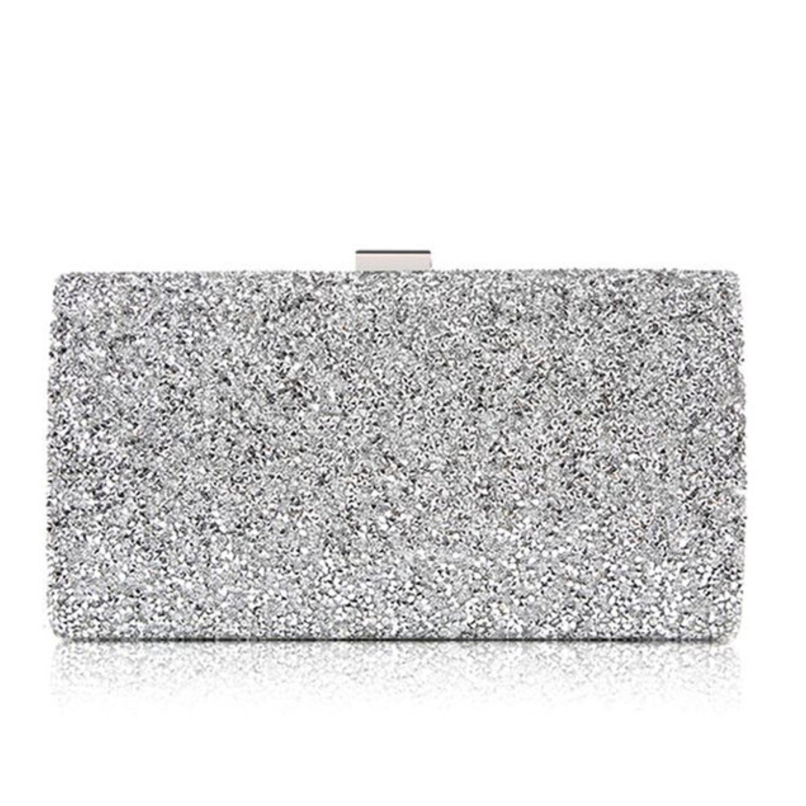 Elegant Silver Rhinestone Mini Bag,evening Bag Clutch,chain Shoulder ...