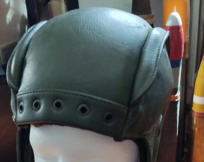 French Tanker Helmet in Leather From the 1980s to 2000s - French Tanker ...