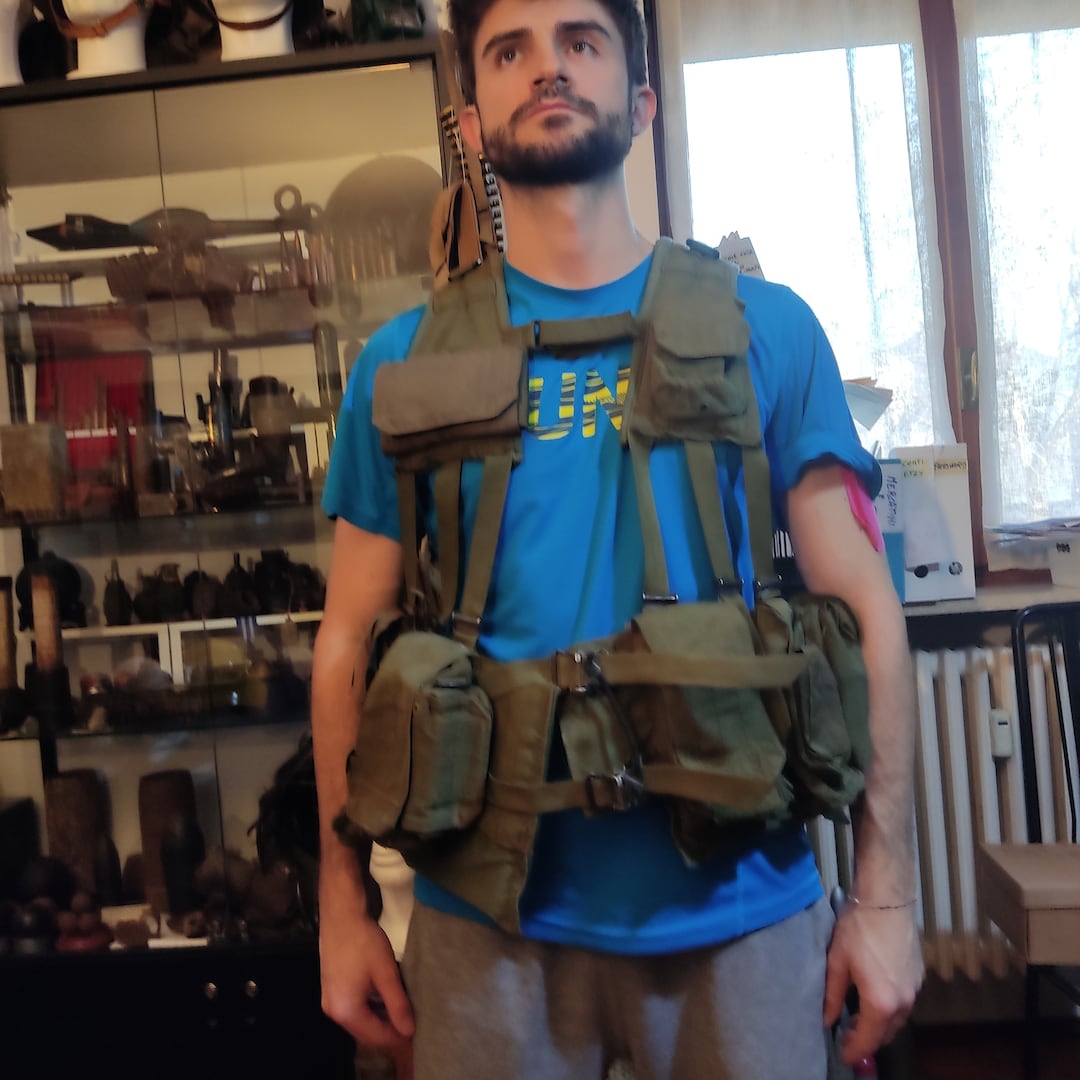 ISRAEL ITALY Tactical Combat Vest, 2000s, Green, Israel Italy Tactical ...
