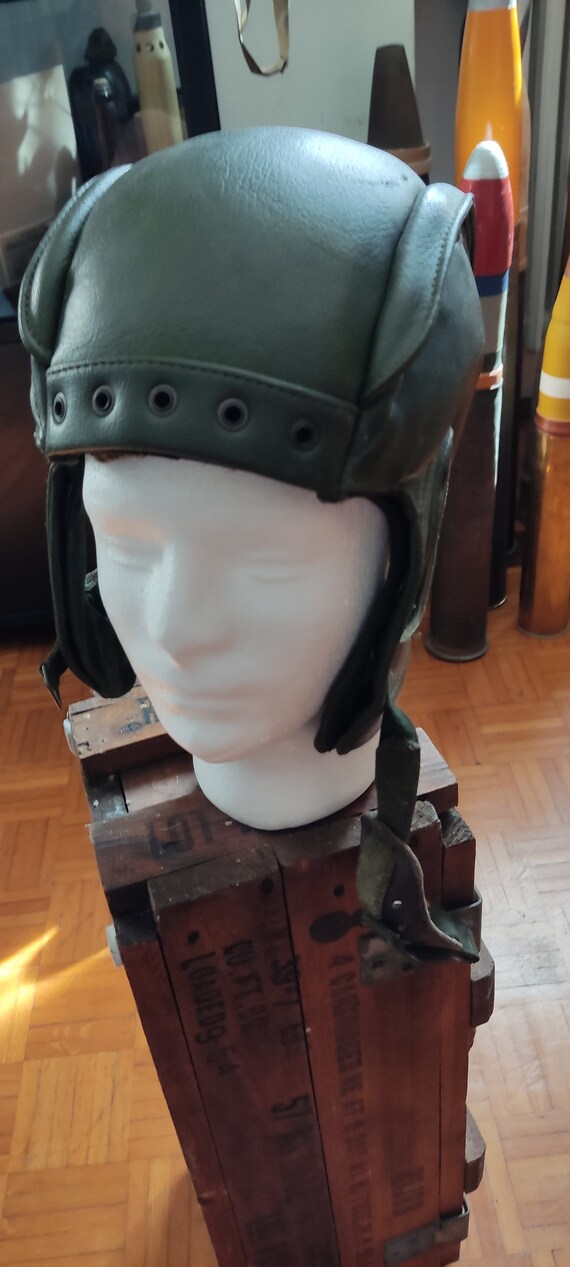 French Tanker Helmet in Leather From the 1980s to 2000s - Etsy
