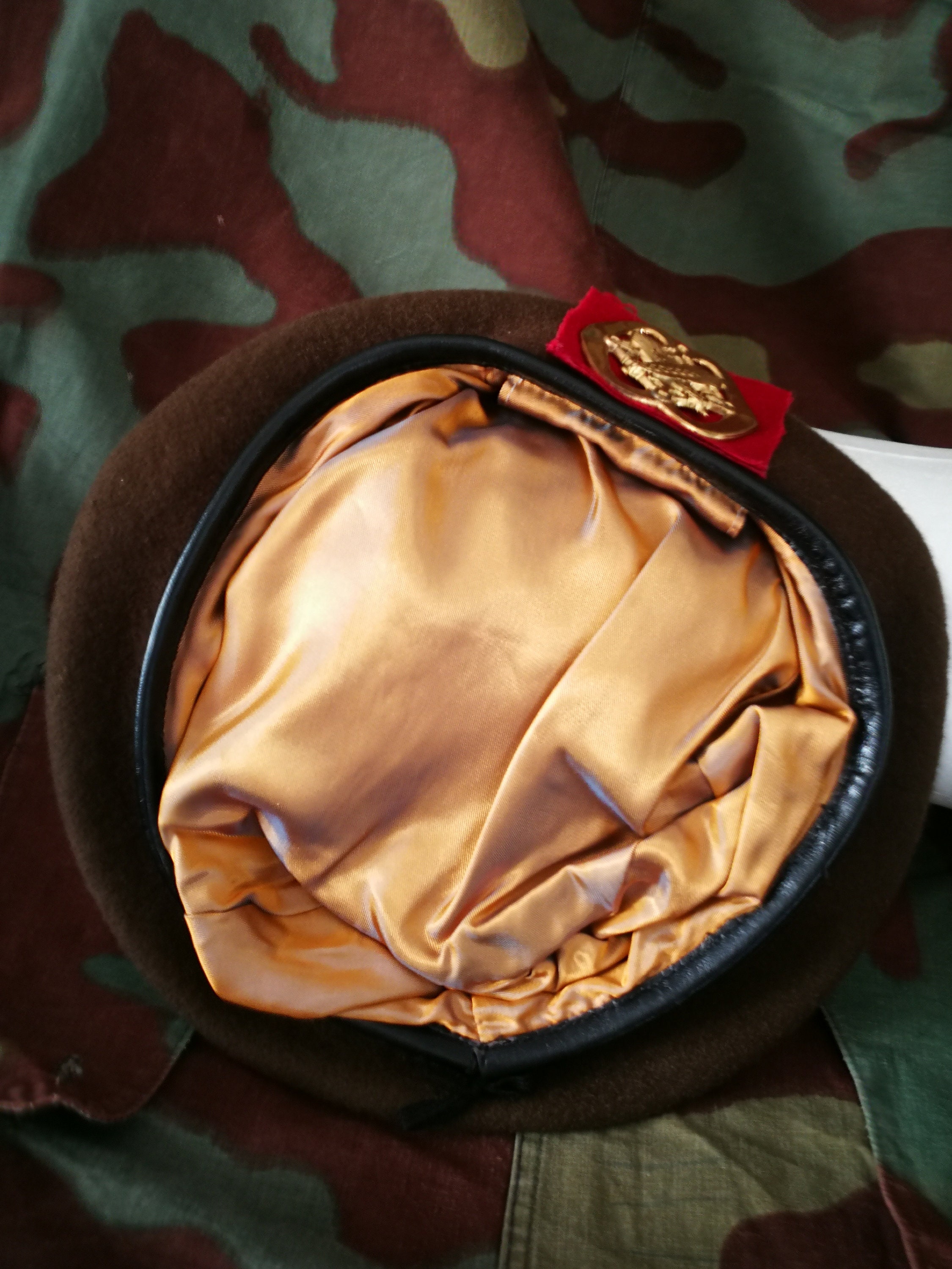 Dutch Army Cloth Beret, With Metal Badge of the Intendency Year 1990 ...