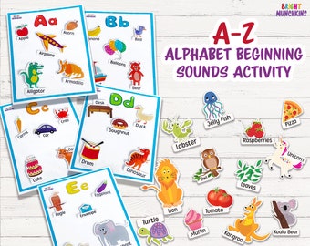 Beginning Sounds Busy Book Printable Alphabet Printable - Etsy