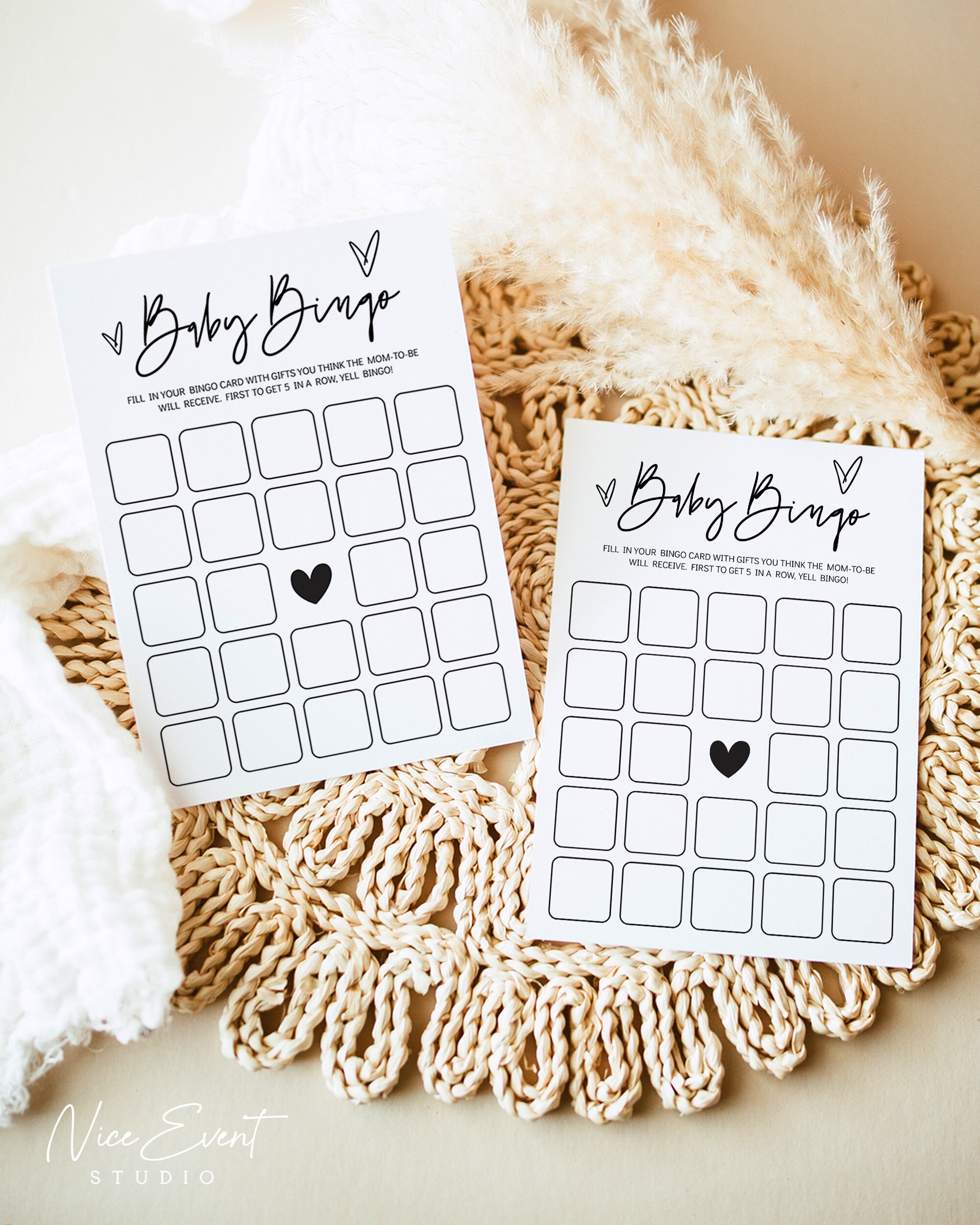 Baby Bingo Game Baby Bingo Cards Baby Shower Game Blank Bingo Cards ...