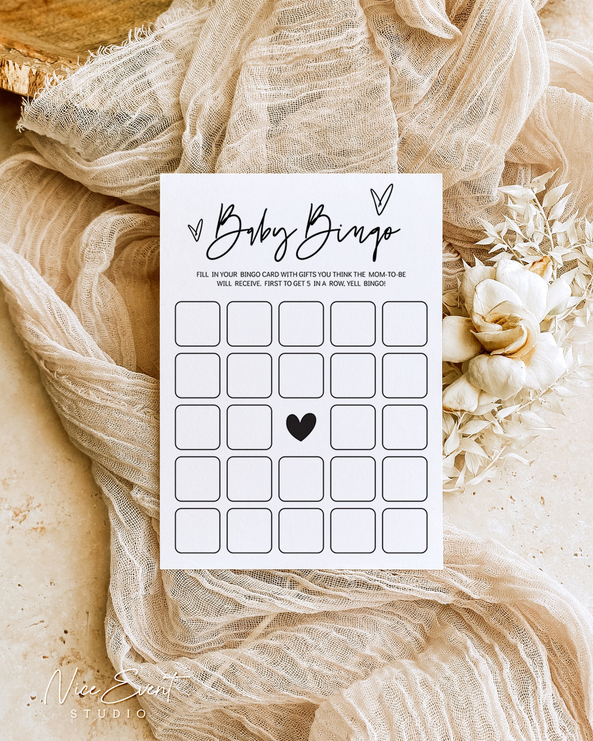 Baby Bingo Game Baby Bingo Cards Baby Shower Game Blank Bingo Cards ...