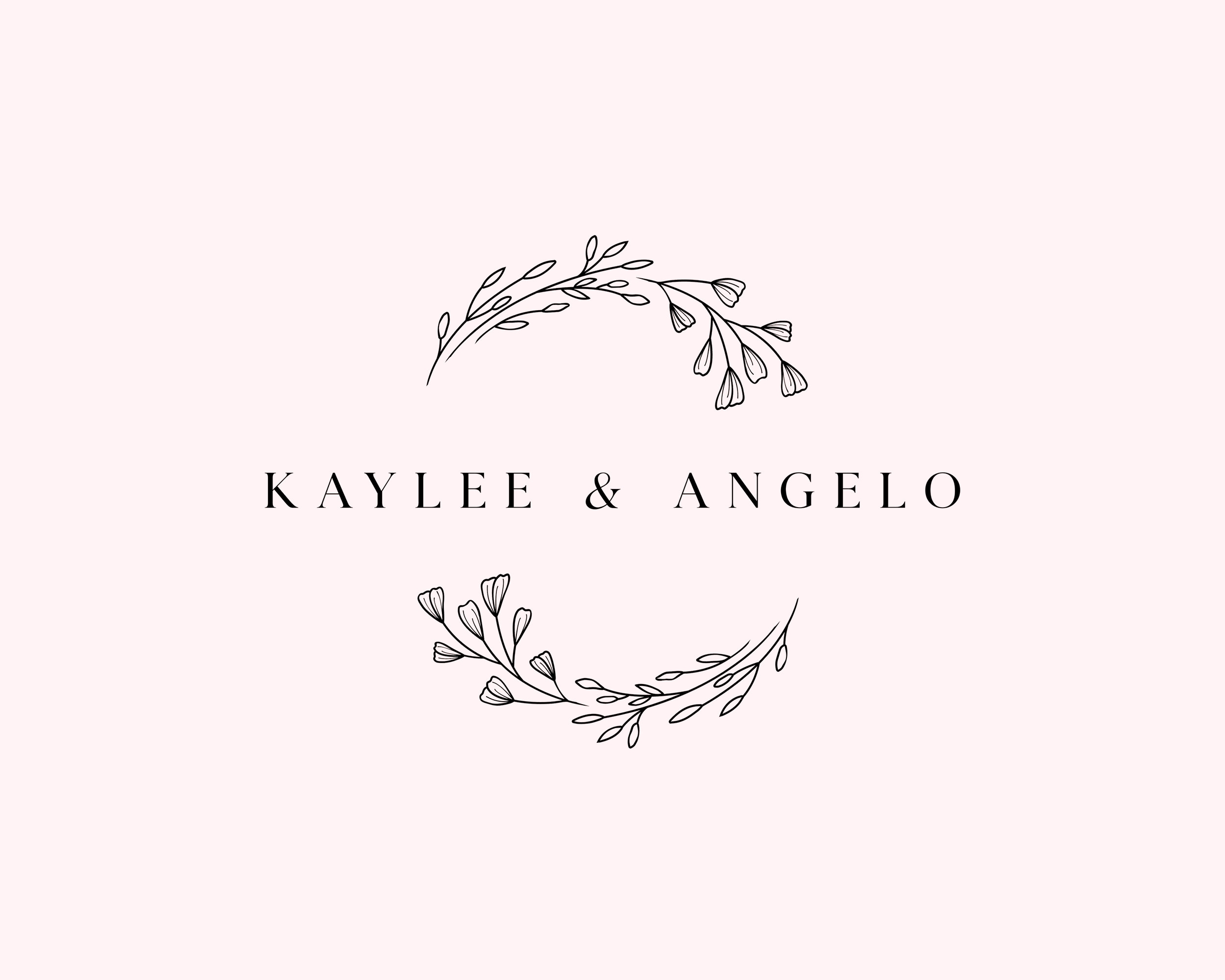 Simple Wedding Logo Floral Wedding Monogram Logo Editable - Etsy