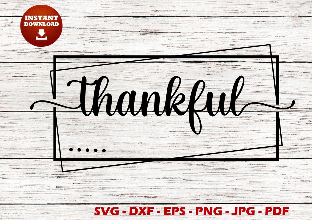 Thankful SVG - Etsy