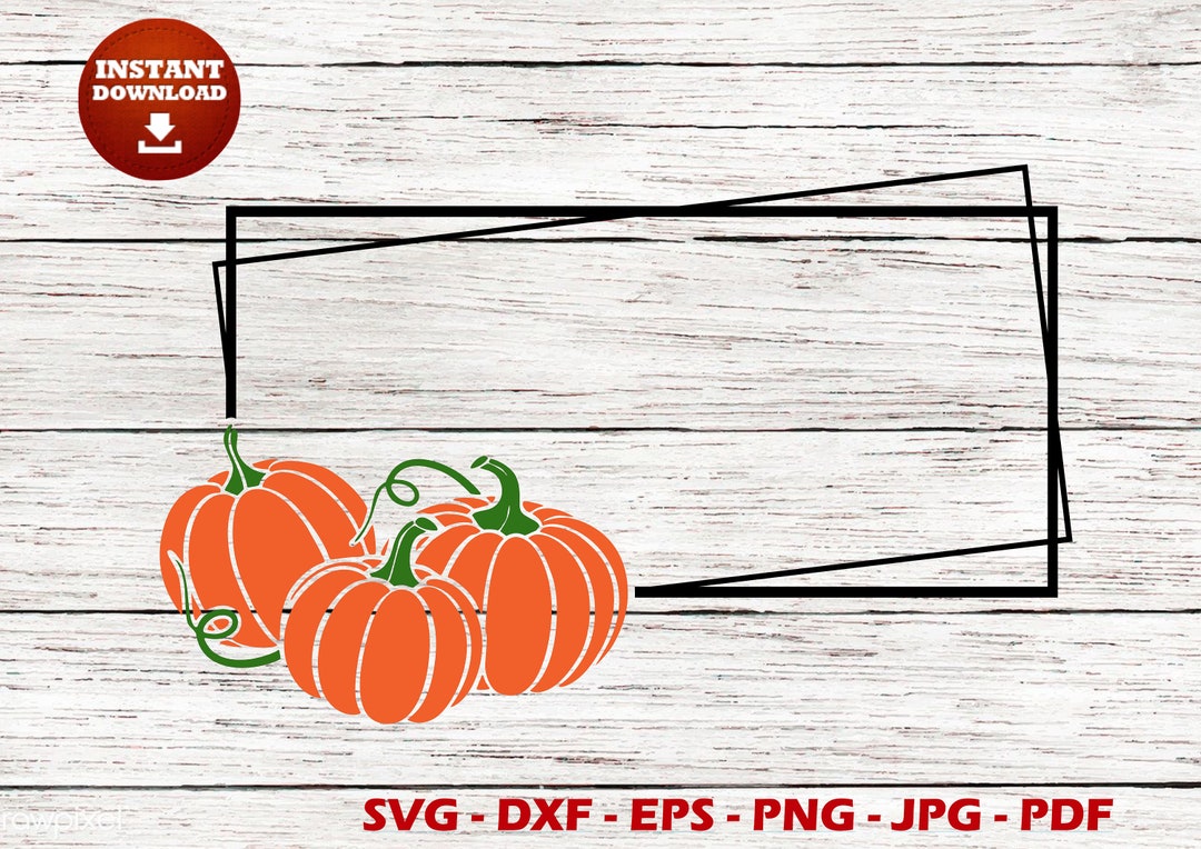 Pumpkin Frame SVG - Etsy