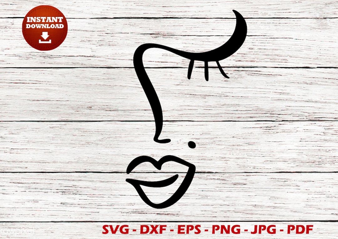 Abstract Face SVG - Etsy