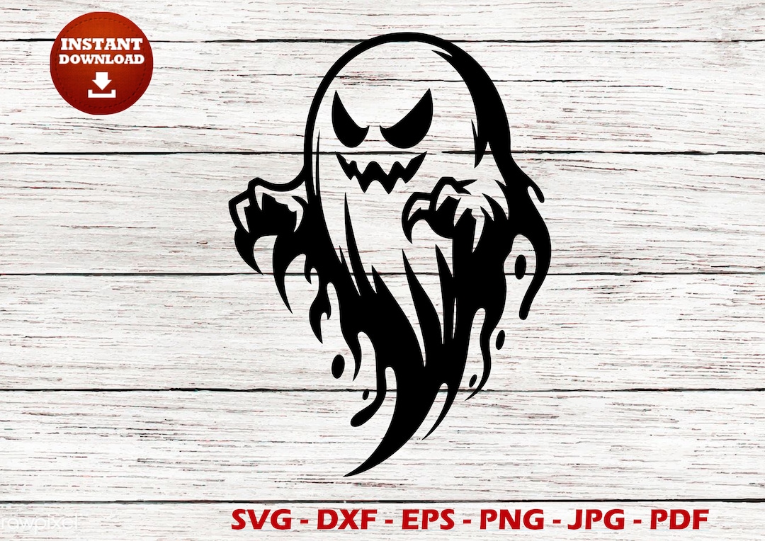 Scary Ghost SVG - Etsy