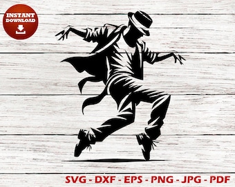 Male Dancer Vector Silhouette Digital Download Bundle Svg Eps Png Jpeg ...
