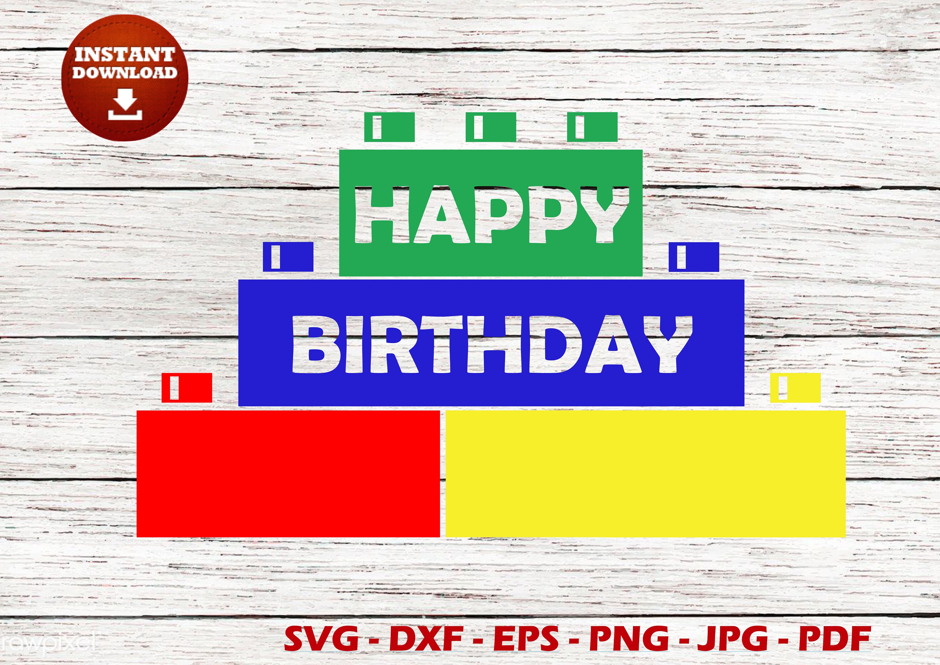 Happy Birthday Blocks SVG - Etsy Australia
