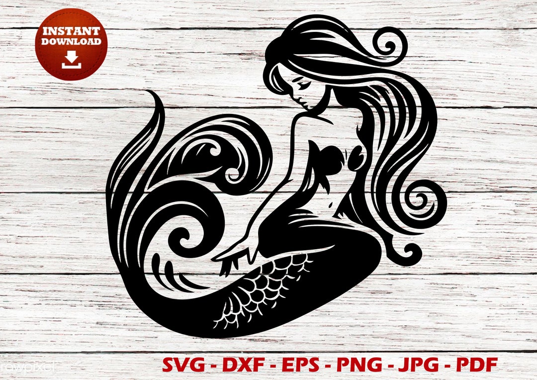Mermaid SVG - Etsy