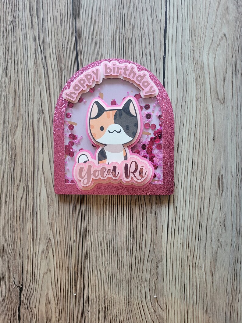 Custom Calico Cat Cake Shaker Topper Happy Birthday - Etsy