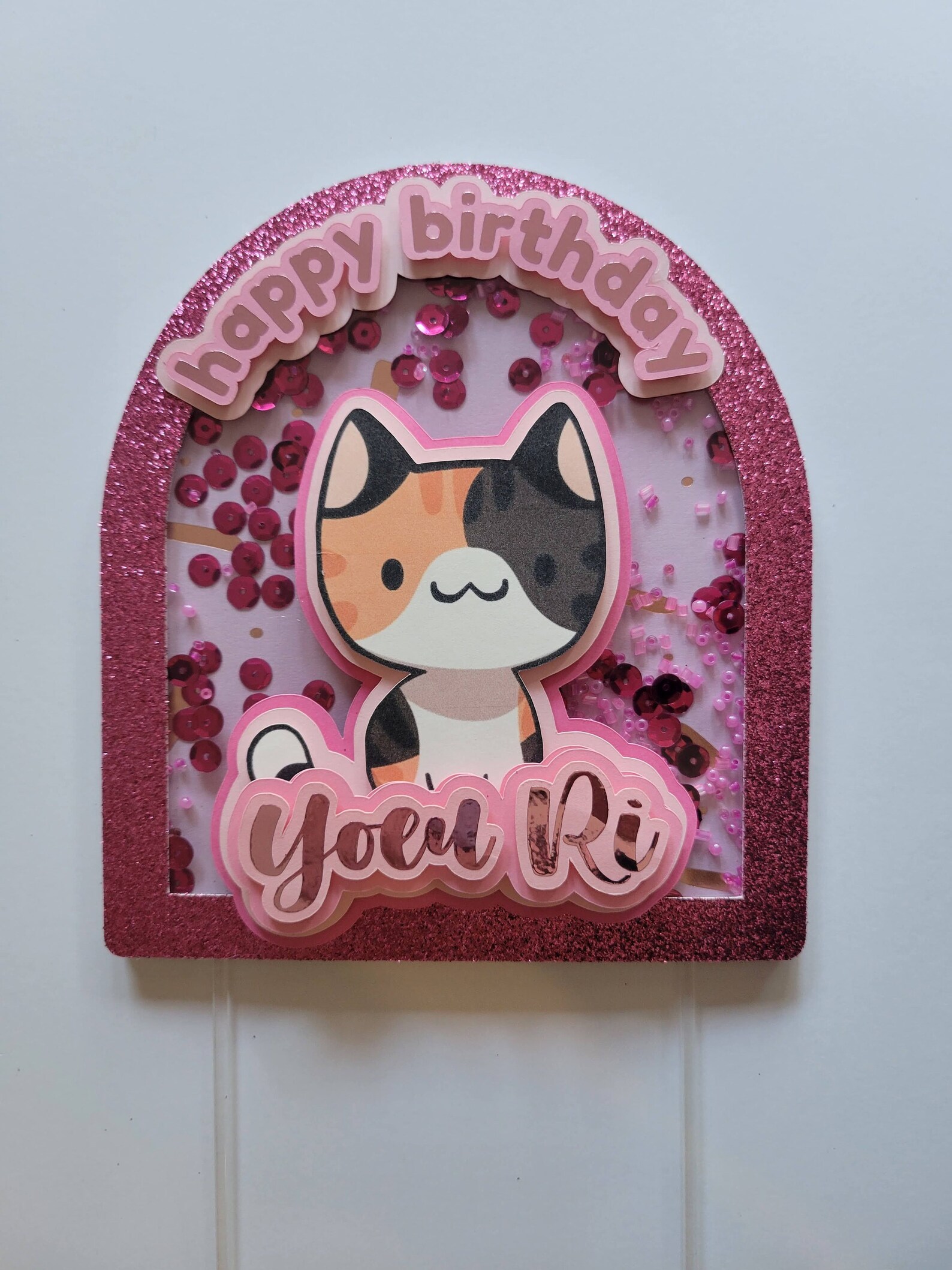 Custom Calico Cat Cake Shaker Topper Happy Birthday - Etsy