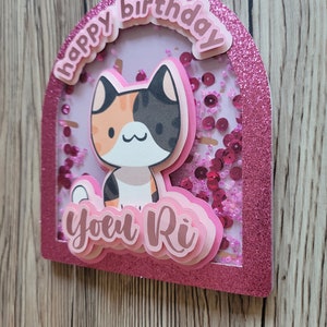 Custom Calico Cat Cake Shaker Topper Happy Birthday - Etsy