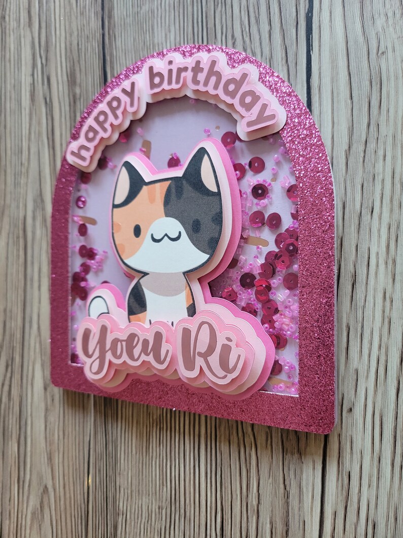 Custom Calico Cat Cake Shaker Topper Happy Birthday - Etsy