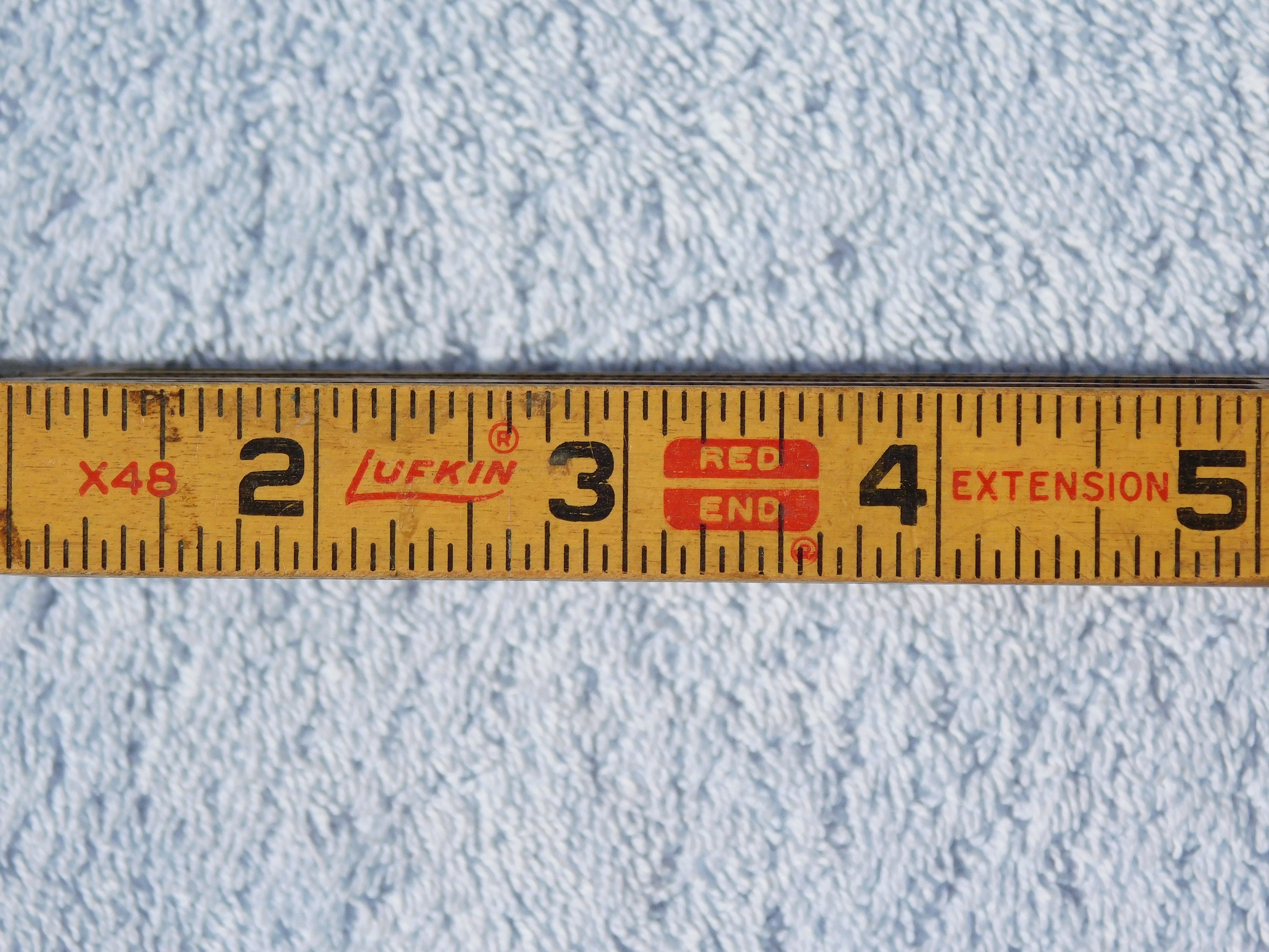 Vintage 96 LUFKIN X-48 Carpenters Zig Zag Folding Rule With Brass ...