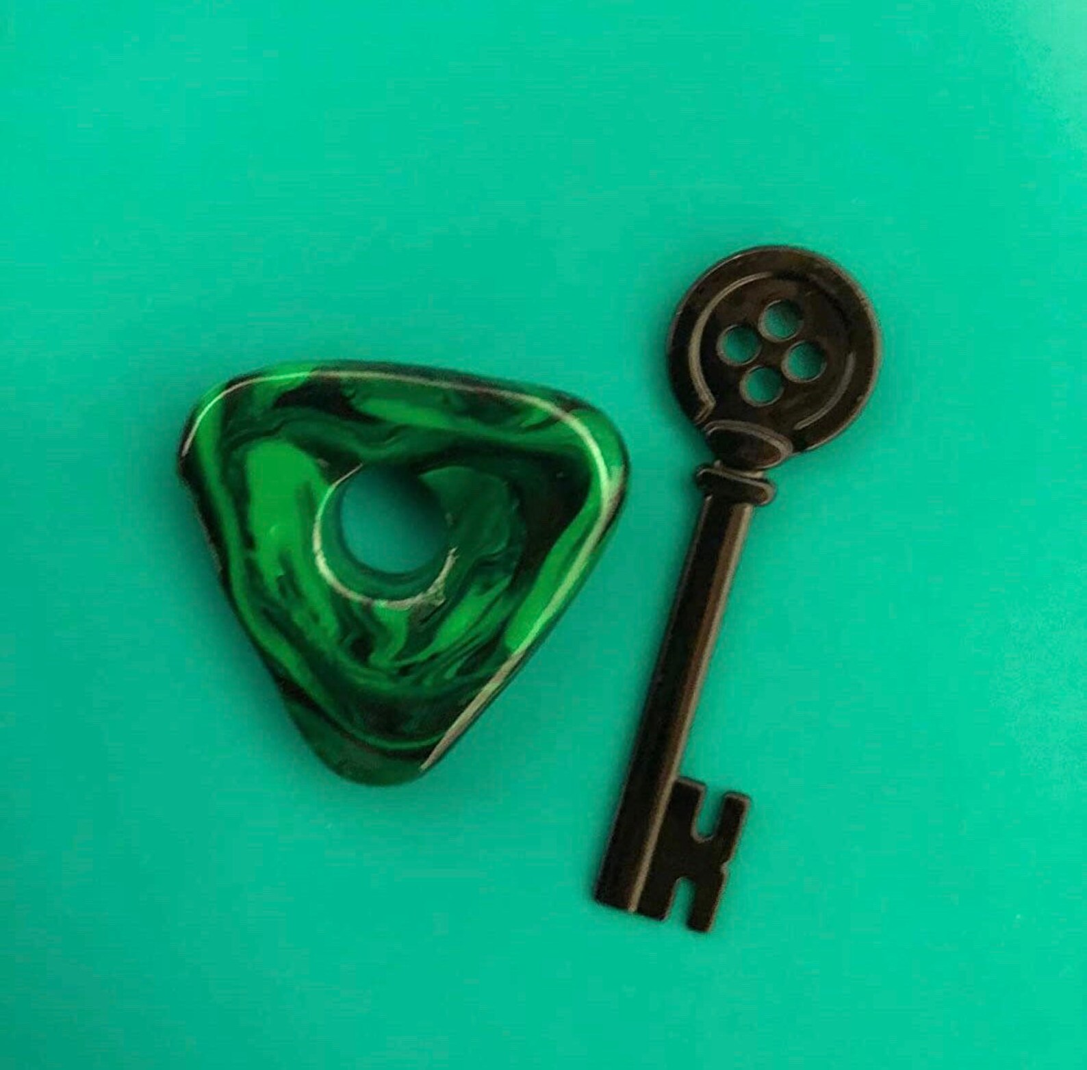 CLAY CORALINE Seeing Stone Necklace Looking Stone Amulet | Etsy