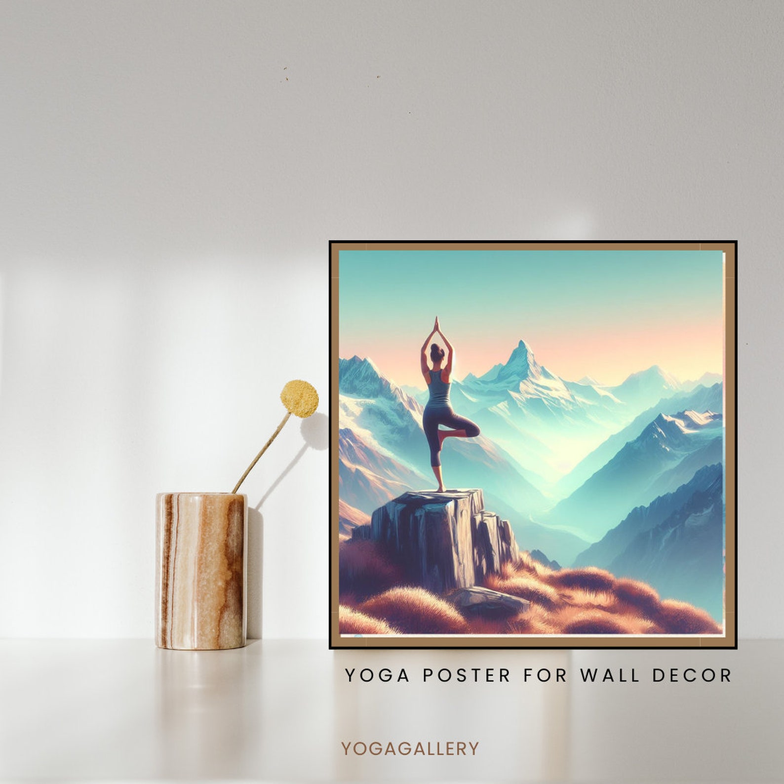 Yoga Pose Poster, Yoga Wall Decor, Yoga Studio Wall Art, Meditation ...