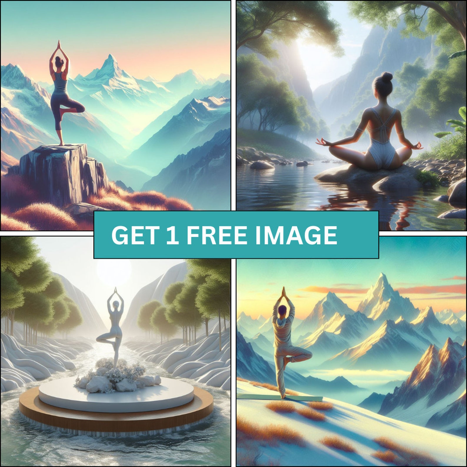 Yoga Pose Poster, Yoga Wall Decor, Yoga Studio Wall Art, Meditation ...