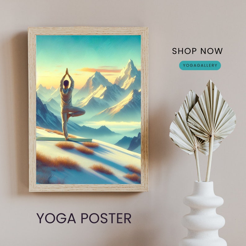 Yoga Pose Poster, Yoga Wall Decor, Yoga Studio Wall Art, Meditation ...