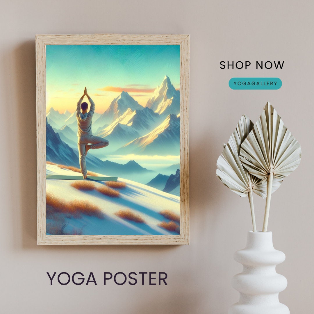 Yoga Pose Poster, Yoga Wall Decor, Yoga Studio Wall Art, Meditation ...