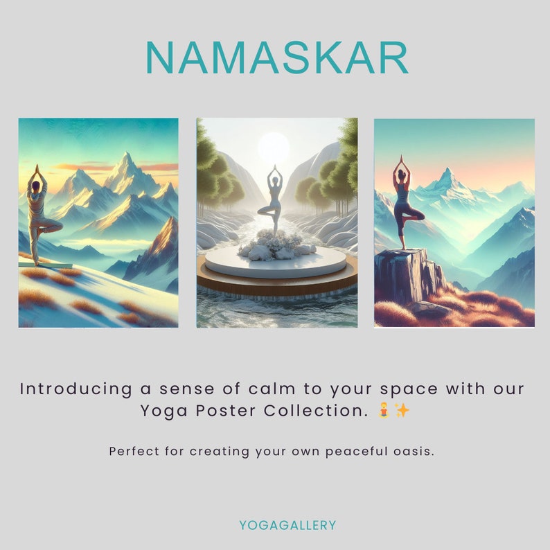 Yoga Pose Poster, Yoga Wall Decor, Yoga Studio Wall Art, Meditation ...