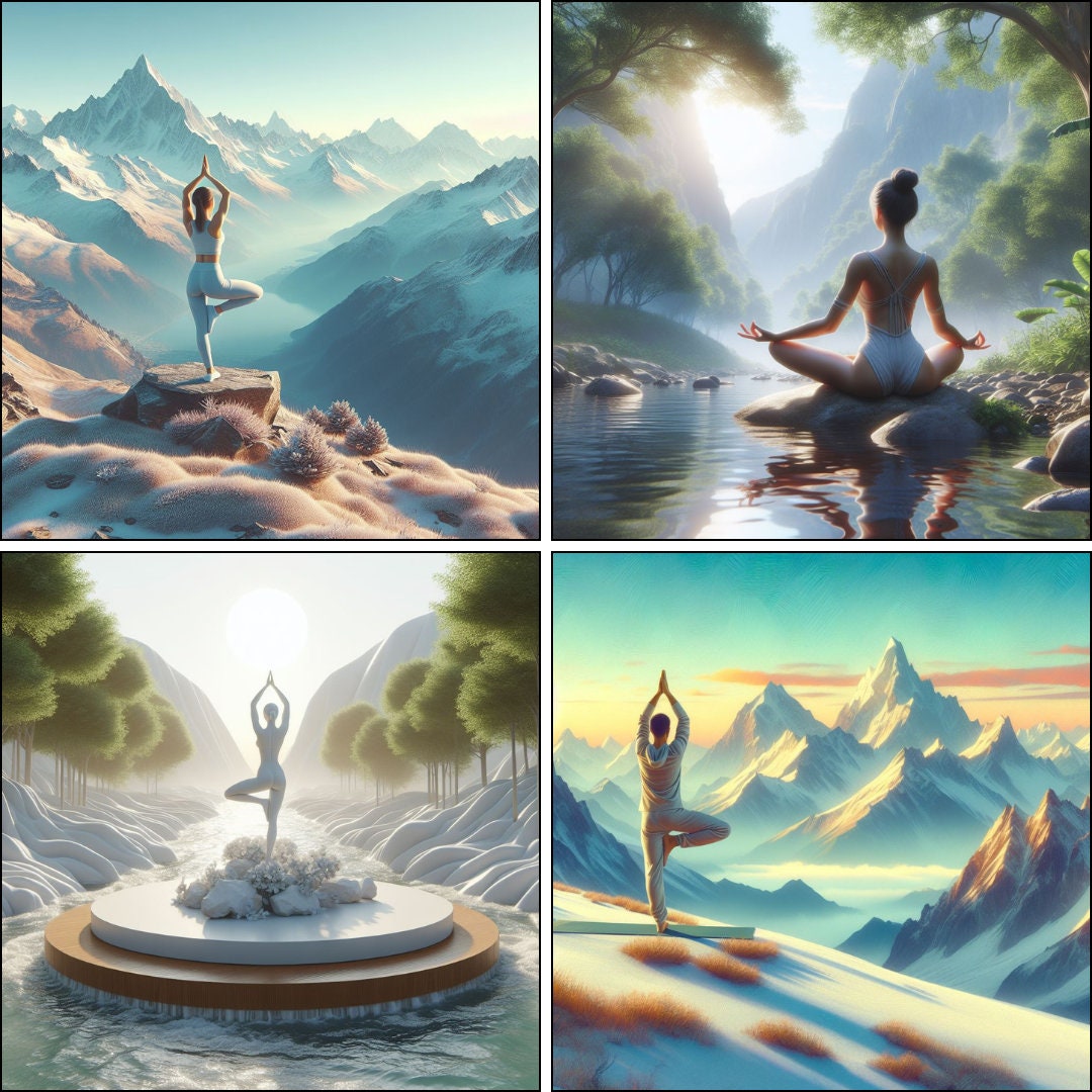 Yoga Pose Poster, Yoga Wall Decor, Yoga Studio Wall Art, Meditation ...