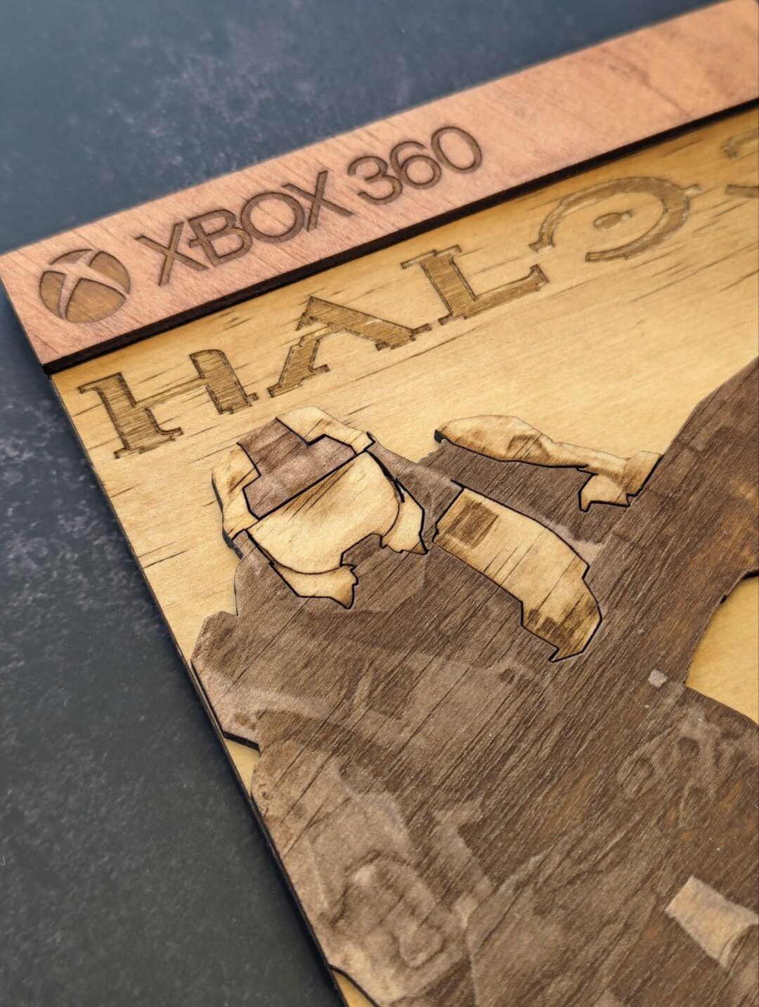 HALO Xbox 360 Wooden Custom Cover Art Game Cover Design Engraved Wooden ...
