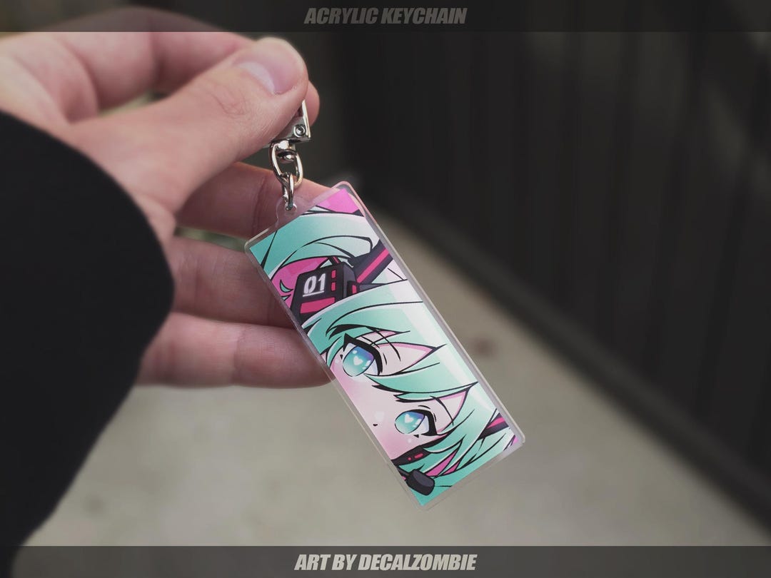 Miku Peeks! - Keychain Version by DECALZOMBIE - Etsy