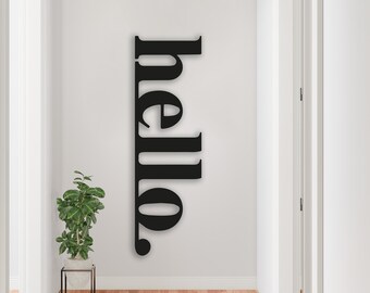 Metal Hello Sign | Etsy