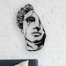Half Statue Metal Wall Art Minimalist Line Wall Decor Face - Etsy