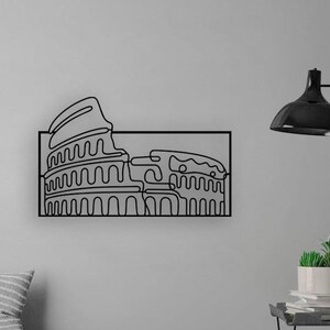 Colosseum Rome Metal Wall Art Wall Hanging Modern Wall - Etsy