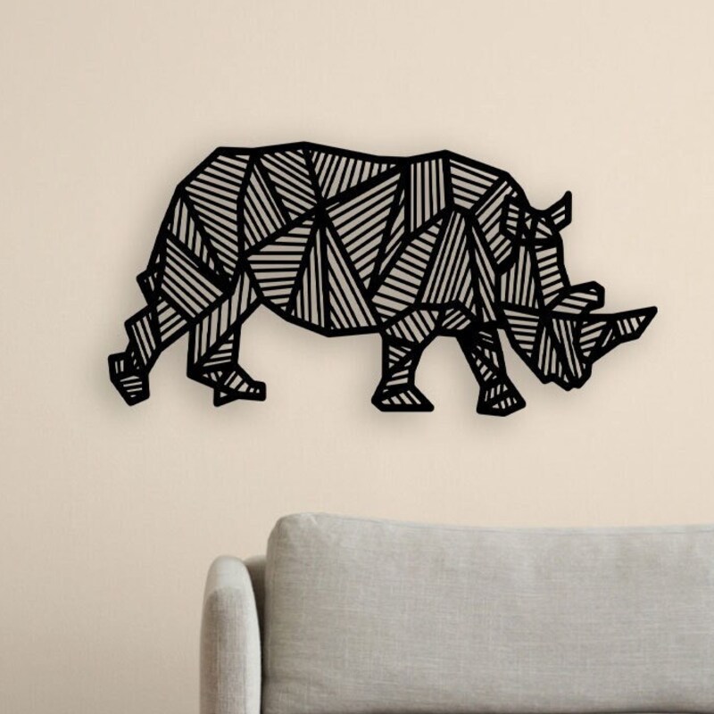 Rhino Wall Art - Etsy