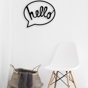 Hello Metal Wall Sign Metal Welcome Wall Hanging Metal - Etsy