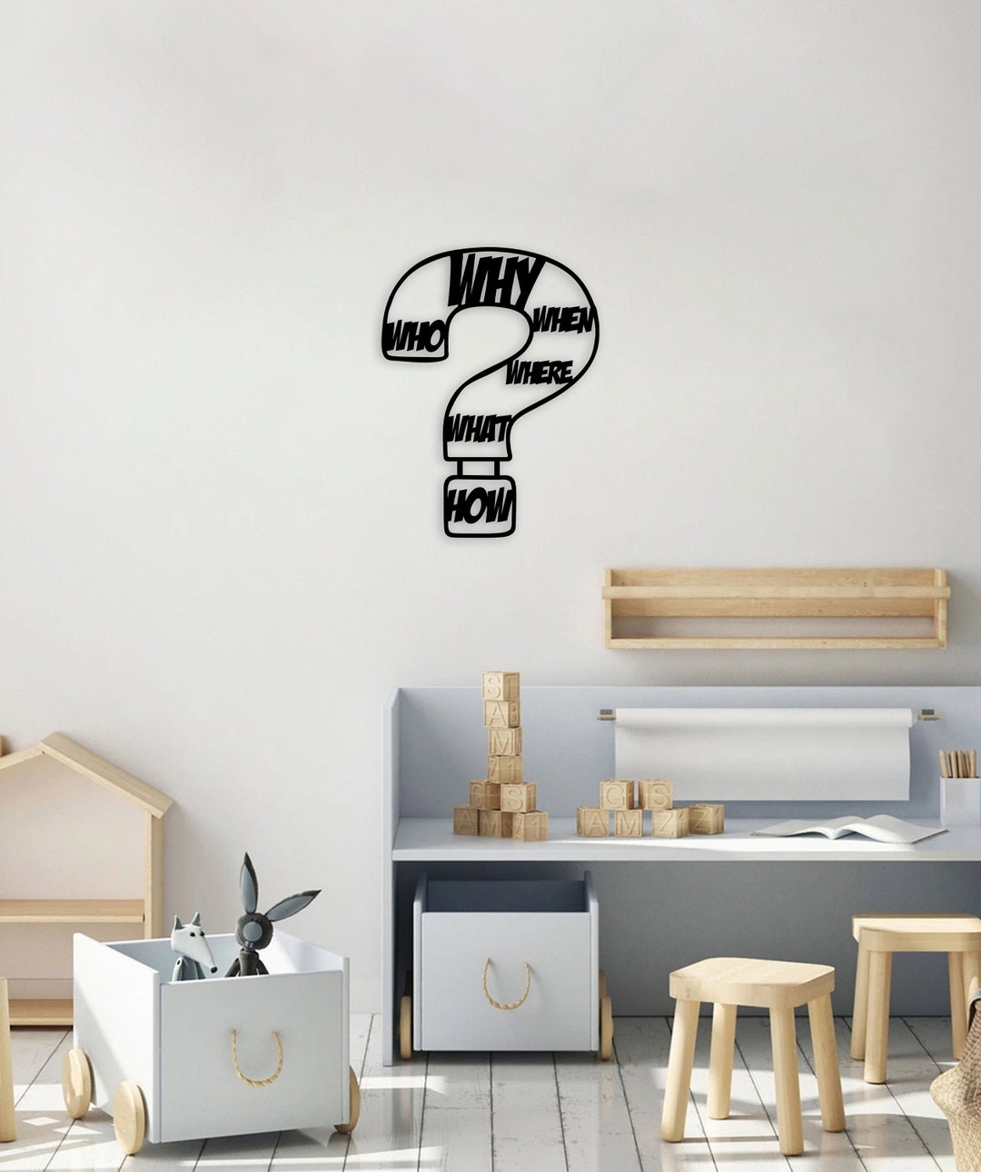 Question Mark Metal Wall Art, Metal Home Decoration, Minimalist Modern ...