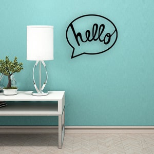Hello Metal Wall Sign Metal Welcome Wall Hanging Metal - Etsy