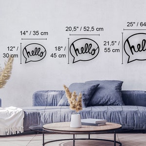 Hello Metal Wall Sign Metal Welcome Wall Hanging Metal - Etsy