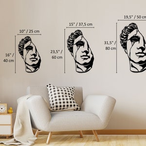 Half Statue Metal Wall Art Minimalist Line Wall Decor Face - Etsy