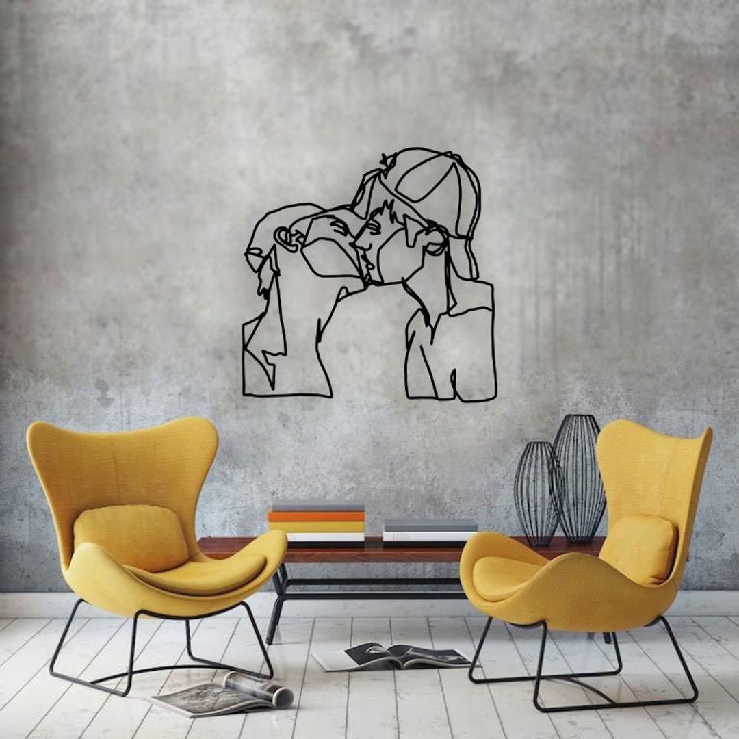 Gay Metal Wall Art Couple Men Metal Wall Decor Love Decor - Etsy